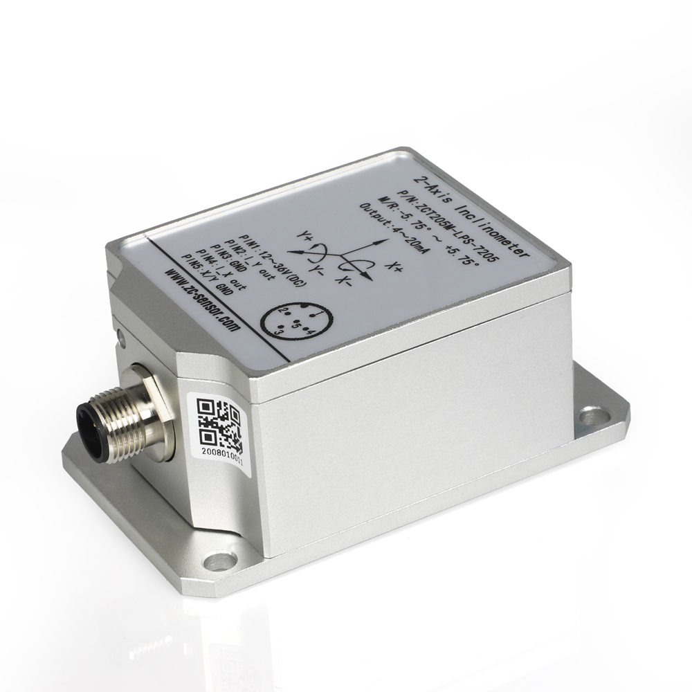 Inclinometer current output 4-20mA high resolution